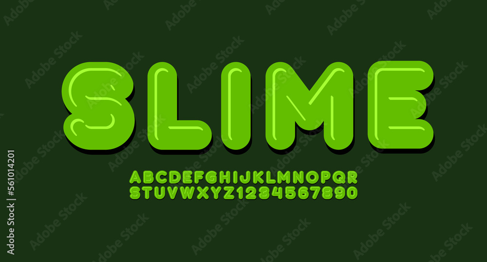 Round font alphabet, bold trendy modern letters and numbers, vector ...