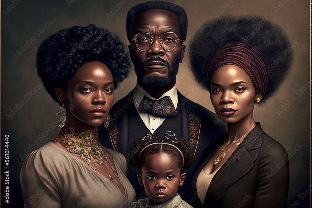 Strong Black Family Art