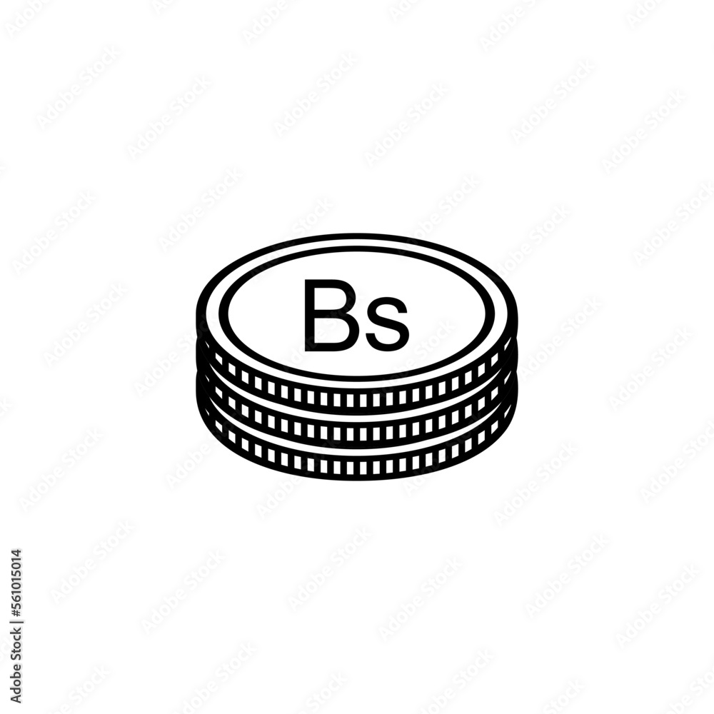 Venezuela Currency Symbol, Venezuelan Bolivar Icon, VES Sign. Vector ...