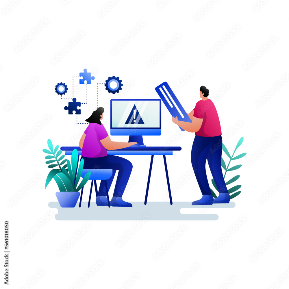 Monitoring Controlling Flat Illustration gradient blue. finance ... Monitoring Controlling Flat Illustration gradient blue. finance ...