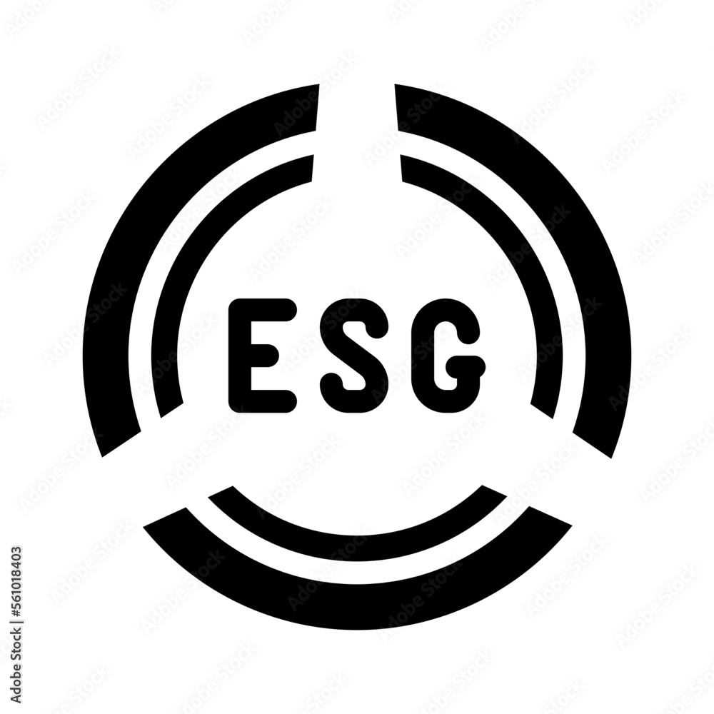 Vecteur Stock esg environmental social governance glyph icon vector ...