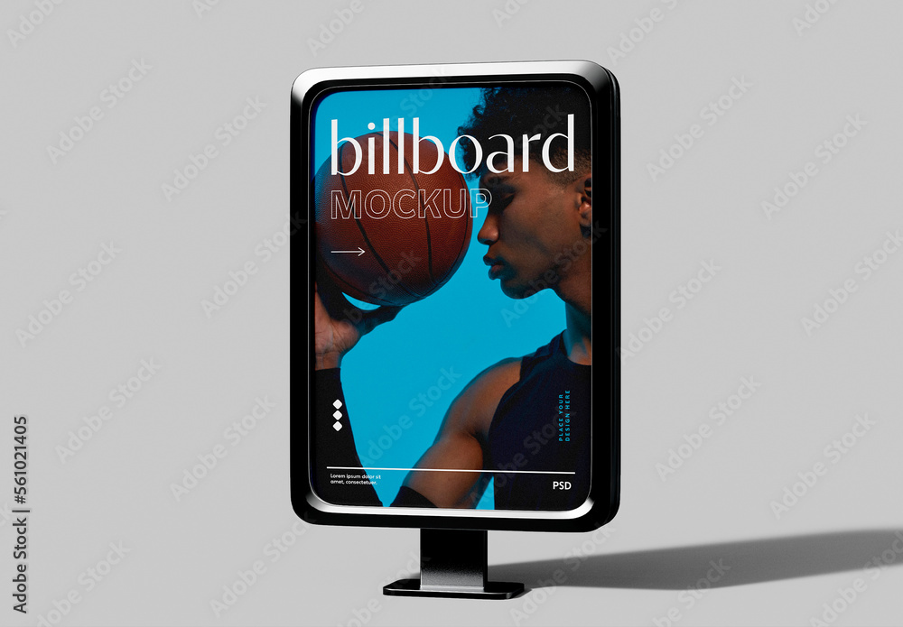 Vertical Billboard Mockup Stock Template | Adobe Stock