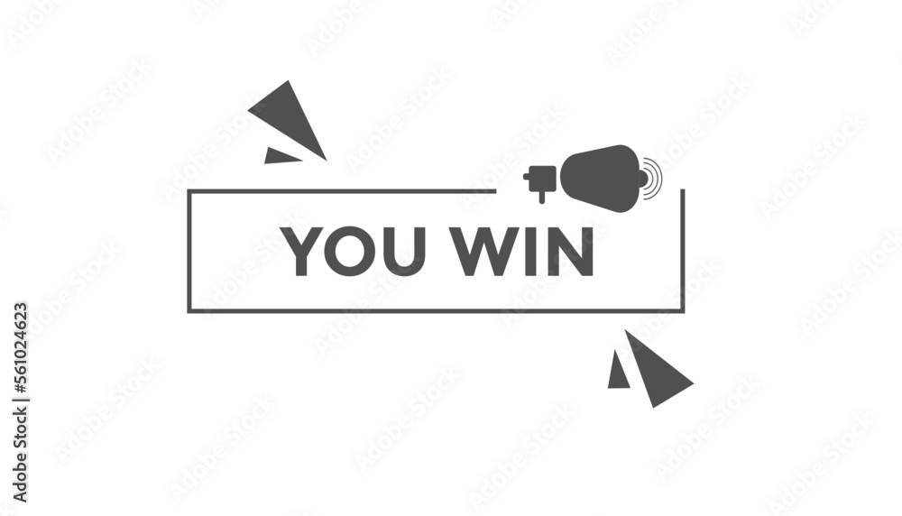 You win button web banner templates. Vector Illustration Stock Vector ...
