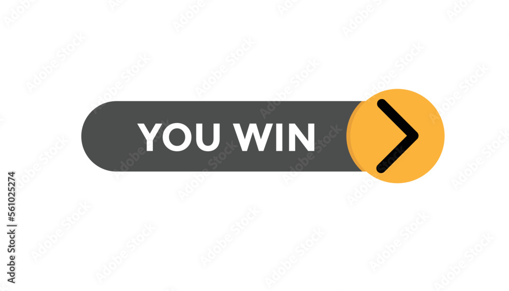 You win button web banner templates. Vector Illustration Stock Vector ...