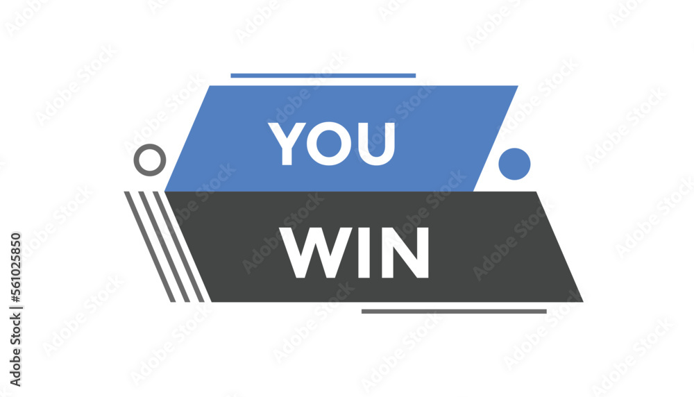 You win button web banner templates. Vector Illustration Stock Vector ...