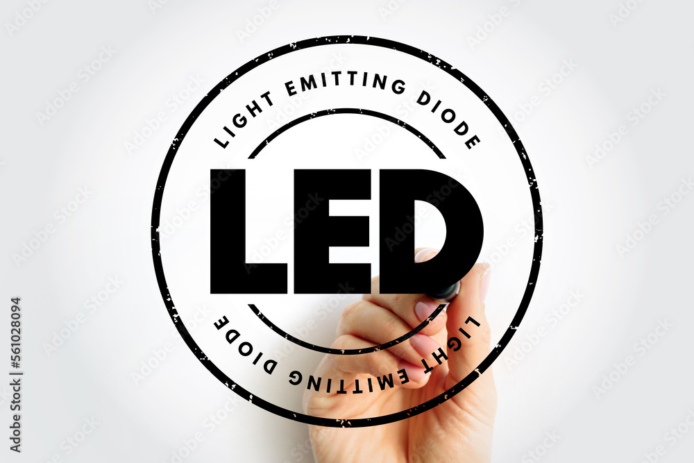 LED Light-Emitting Diode - semiconductor light source that emits light ...