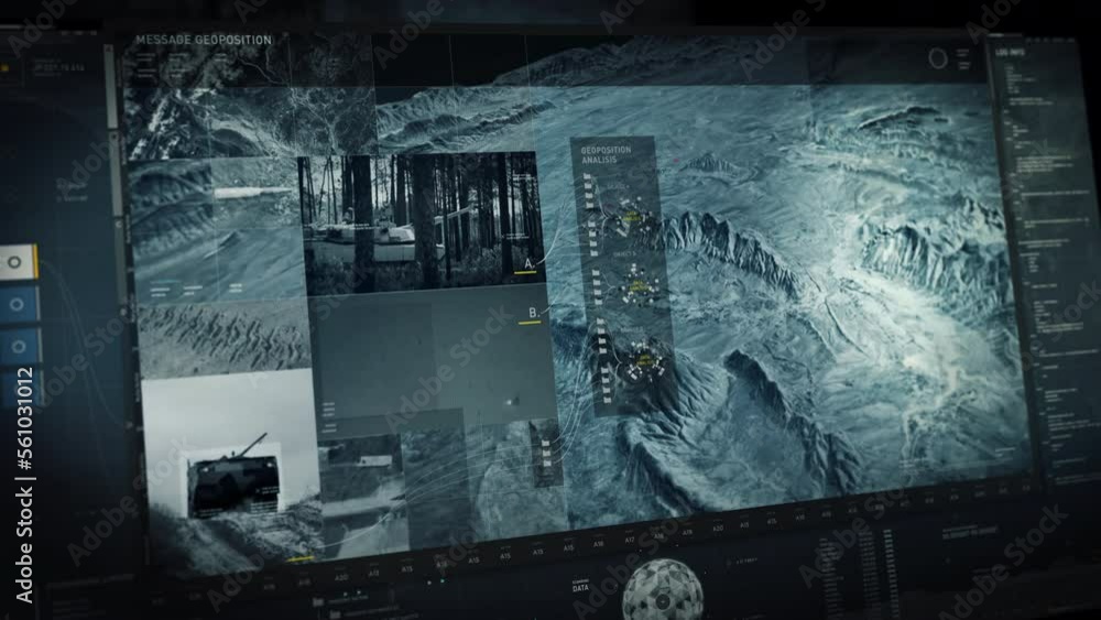 Military Tank Position Information Analysis. Military Vehicle ...