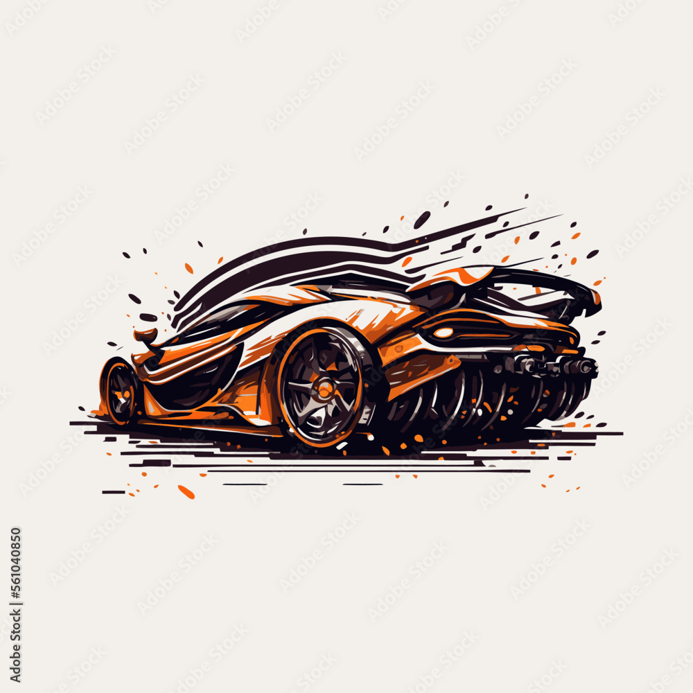 Illustration of sport car, super car logo vector Stock Vector | Adobe Stock