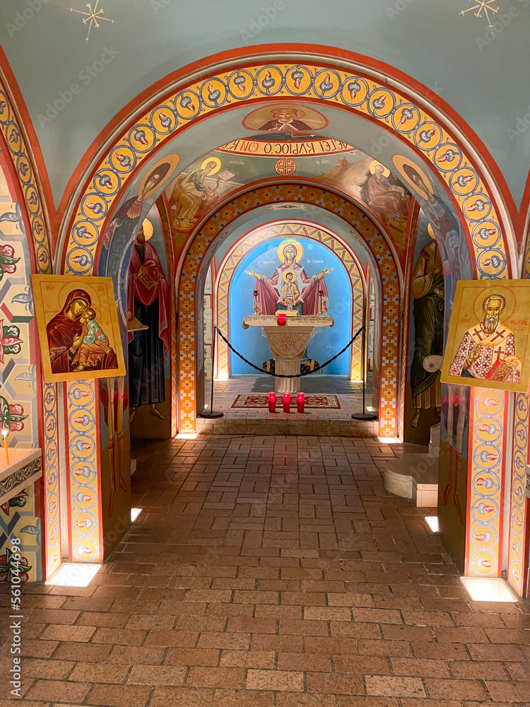 Religious shrines in the Greek Orthodox Church in the historic area of ...