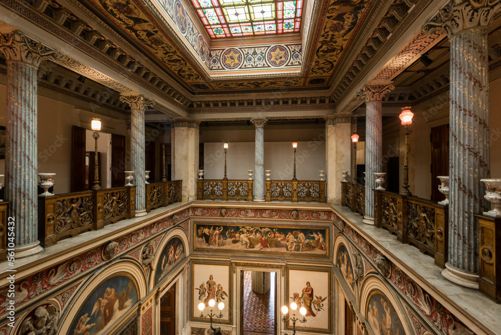 Rio de Janeiro, Brazil - January 3, 2023: Interior of Catete Palace ...