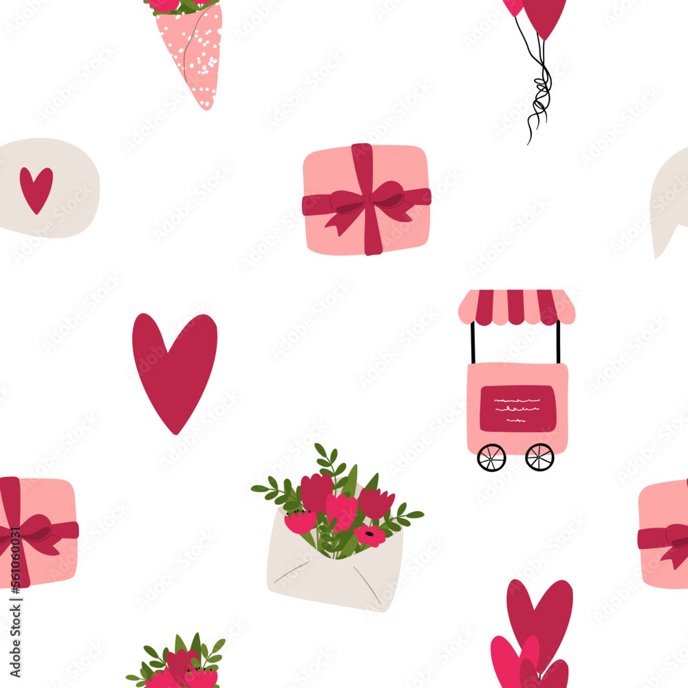 valentines day seamless pattern, heart png digital paper, couple love ...