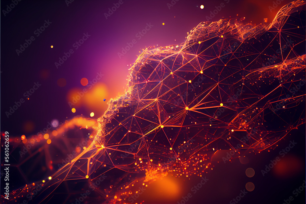 technology network background. global technology and digital interface ...