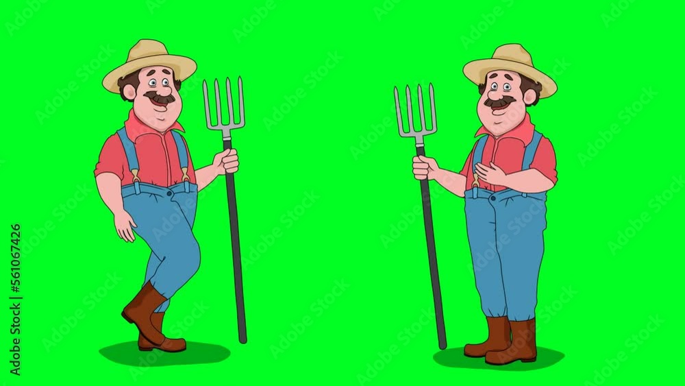 (Green screen animation) Walking cycle of the 2d character of the ...