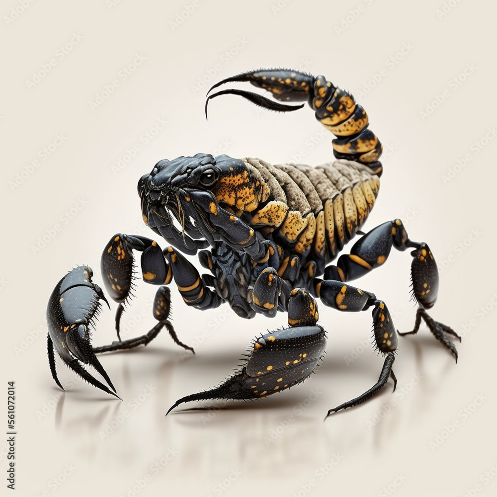 Bark Scorpion full body image with white background ultra realistic ...