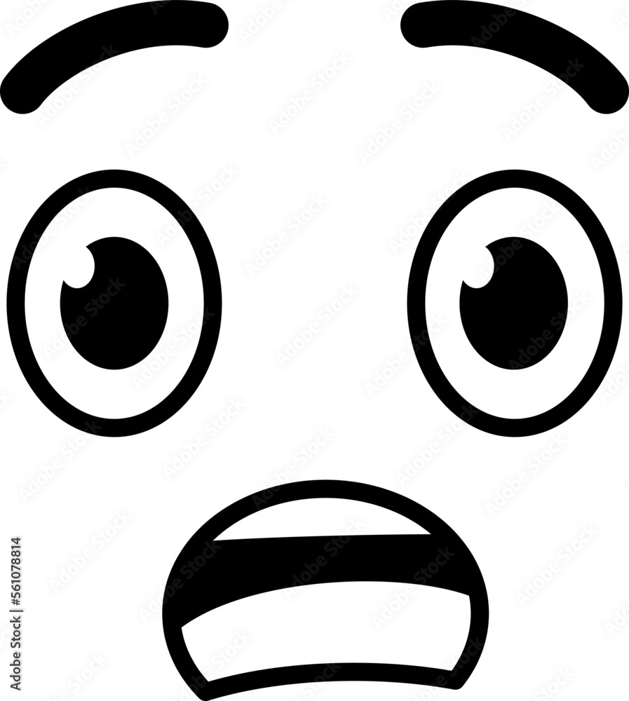 Shocked face expression. Unexpected emotion comic doodle Stock Vector ...