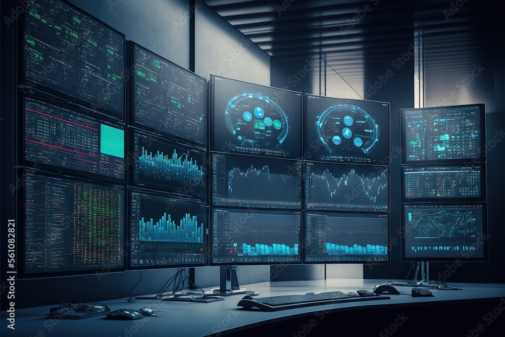 Wall Of Computer Screens