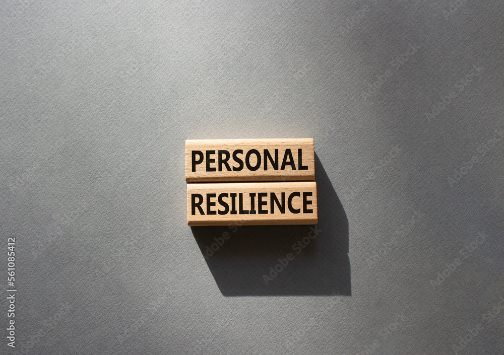 Personal resilience symbol. Wooden blocks with words Personal ...