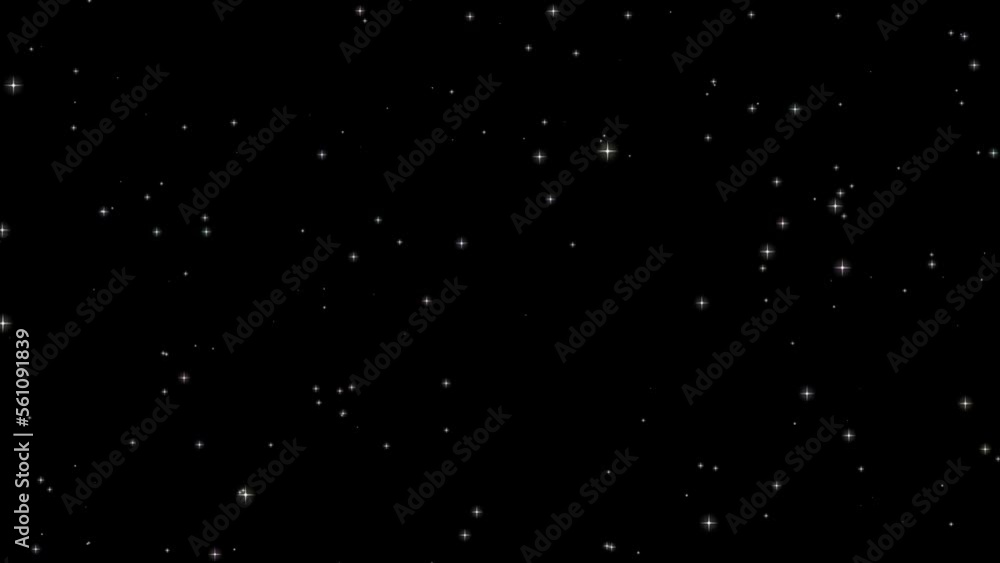 Vidéo Stock Animation Of Blinking Stars Moving On Black Background ...