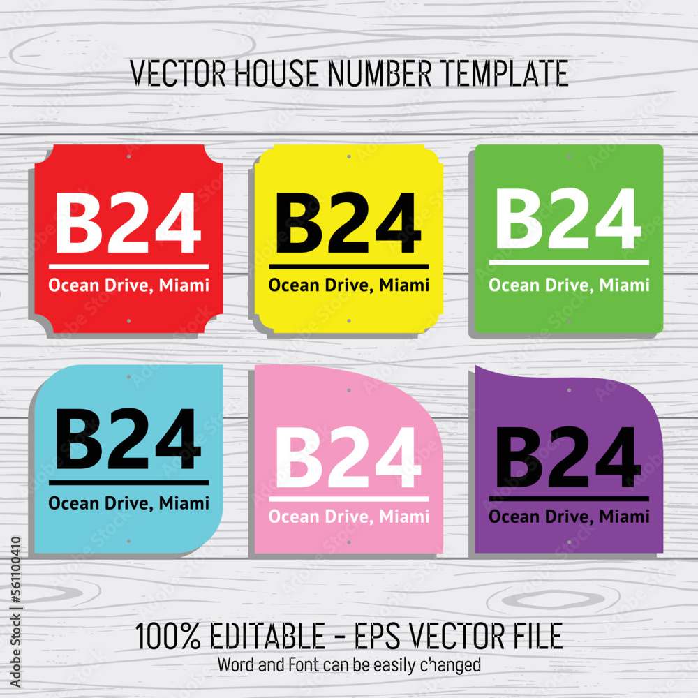 Laser cutting template files for house numbers, housing numbers, room ...
