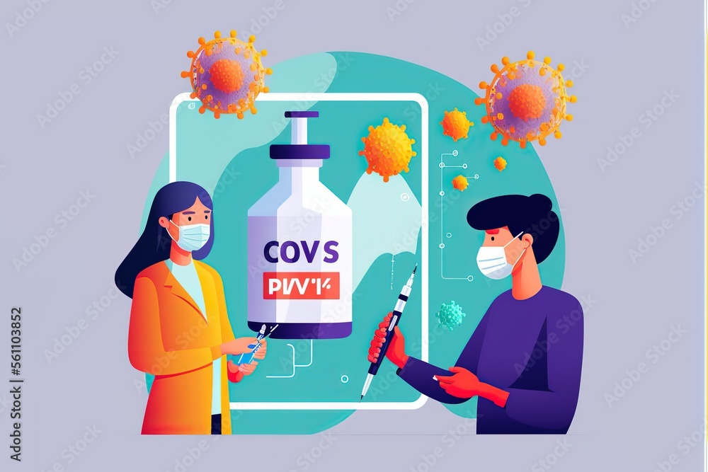 Coronavirus Covid-19 Protection. Doctor drawing up solution from bottle ...