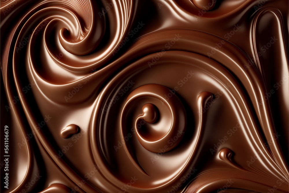 melted chocolate background, wavy chocolate texture Stock Illustration ...