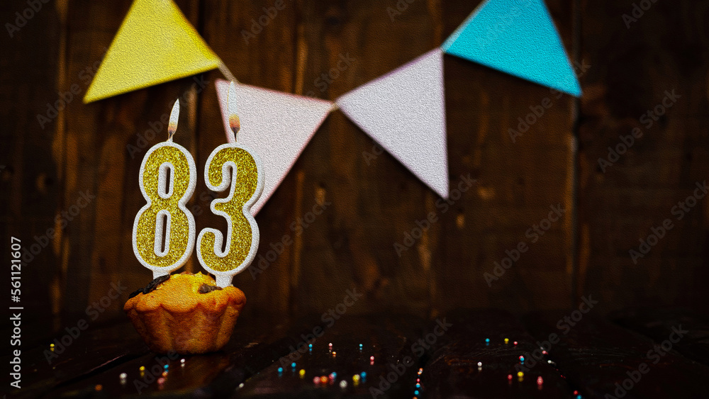 Beautiful anniversary background happy birthday with a golden number in ...