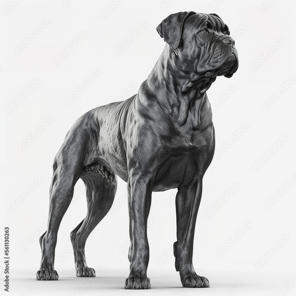 Cane Corso full body image with white background ultra realistic Stock ...