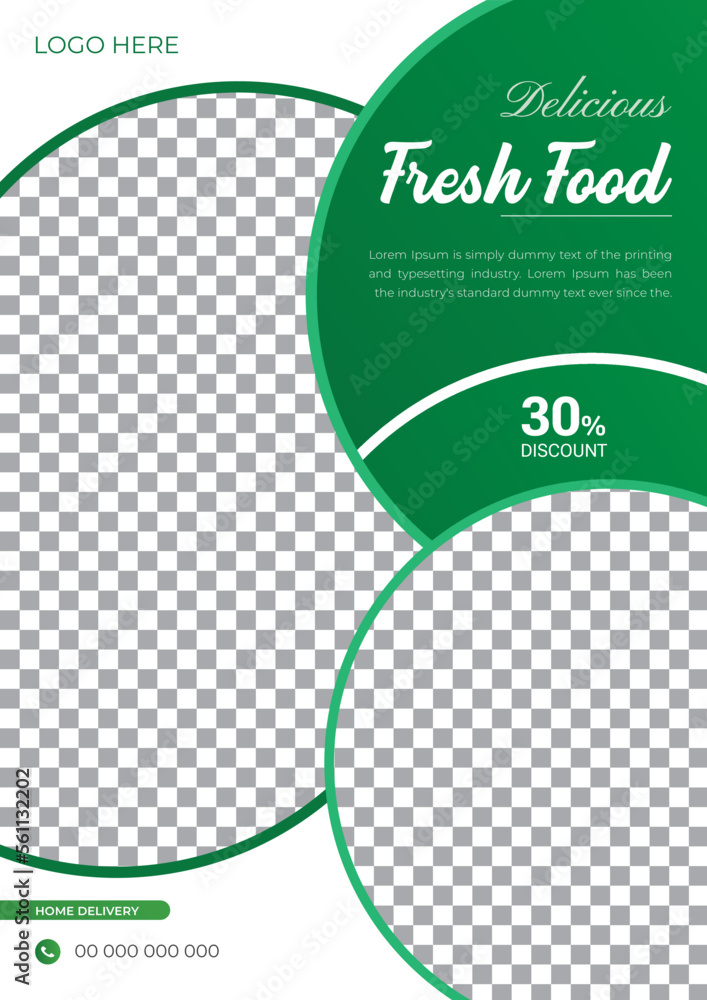 Healthy Food Design Flyer Poster, Food Ordering, Junk Food, Pizza ...
