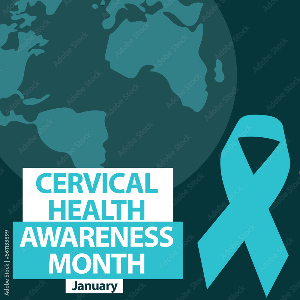 Vector banner design for Cervical Health Awareness Month in January ...