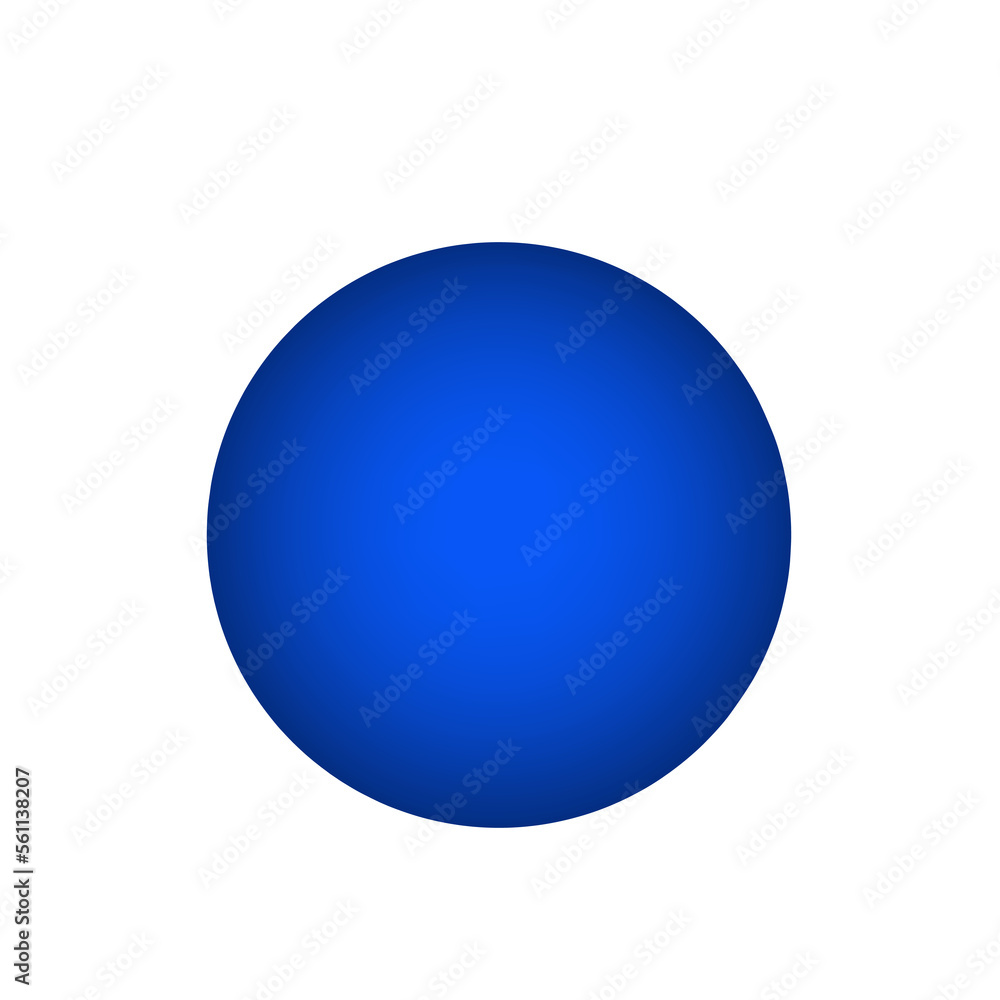 Round blue ball on transparent background, png Stock Illustration ...