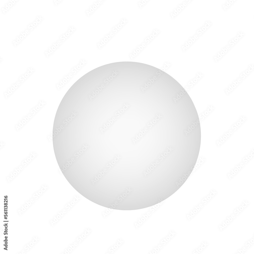 Round white ball on transparent background, png Stock Illustration ...