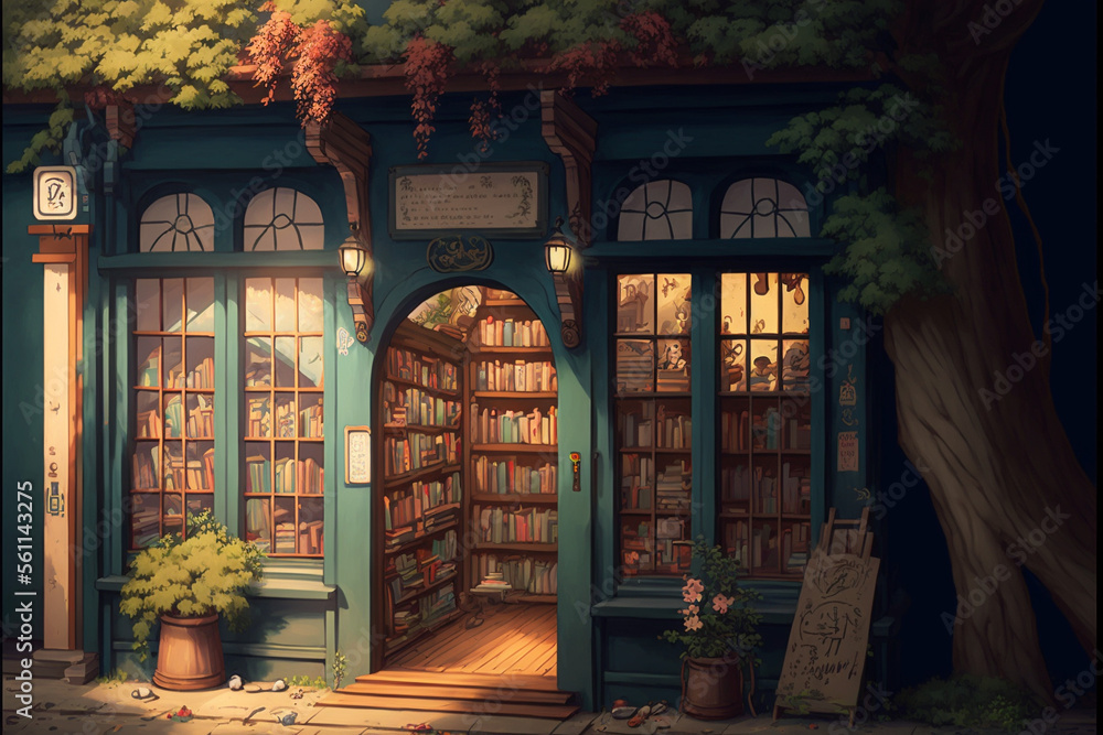 A magical bookstore filled with stories. Superb anime-styled and DnD ...