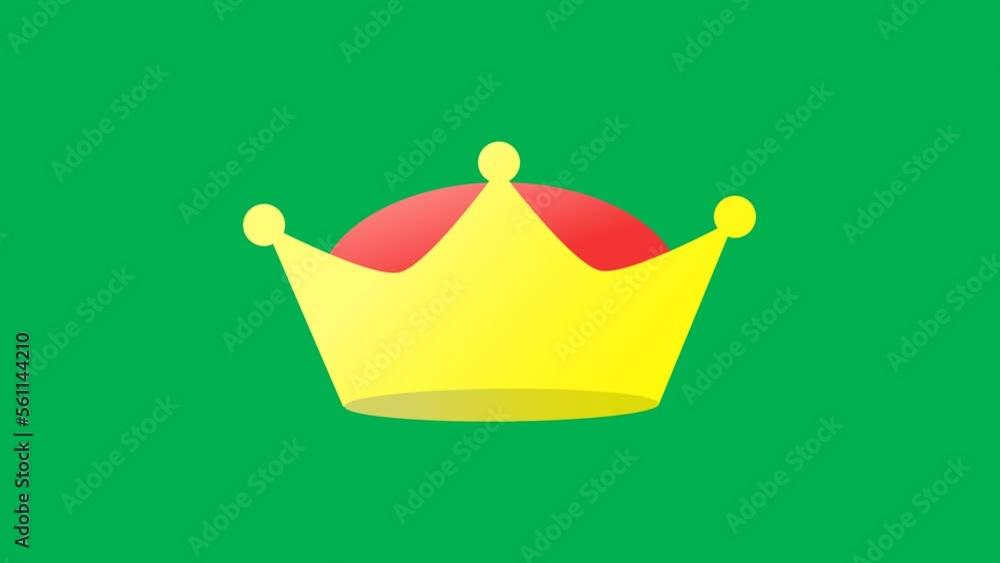 Crown animation on green screen. 4k video animation Stock Video | Adobe ...