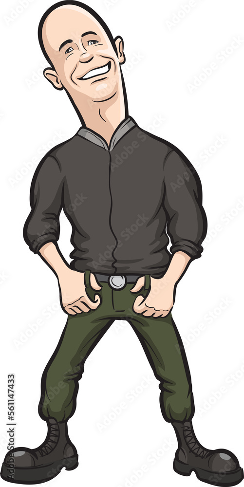 cartoon skinhead man - PNG image with transparent background Stock ...