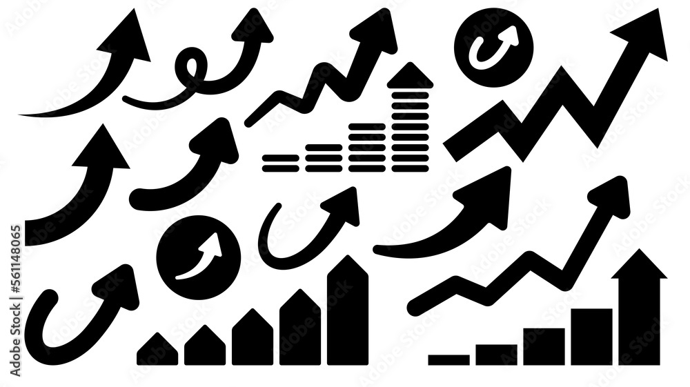 Up arrow symbol set. transparent background vector. no background icon ...