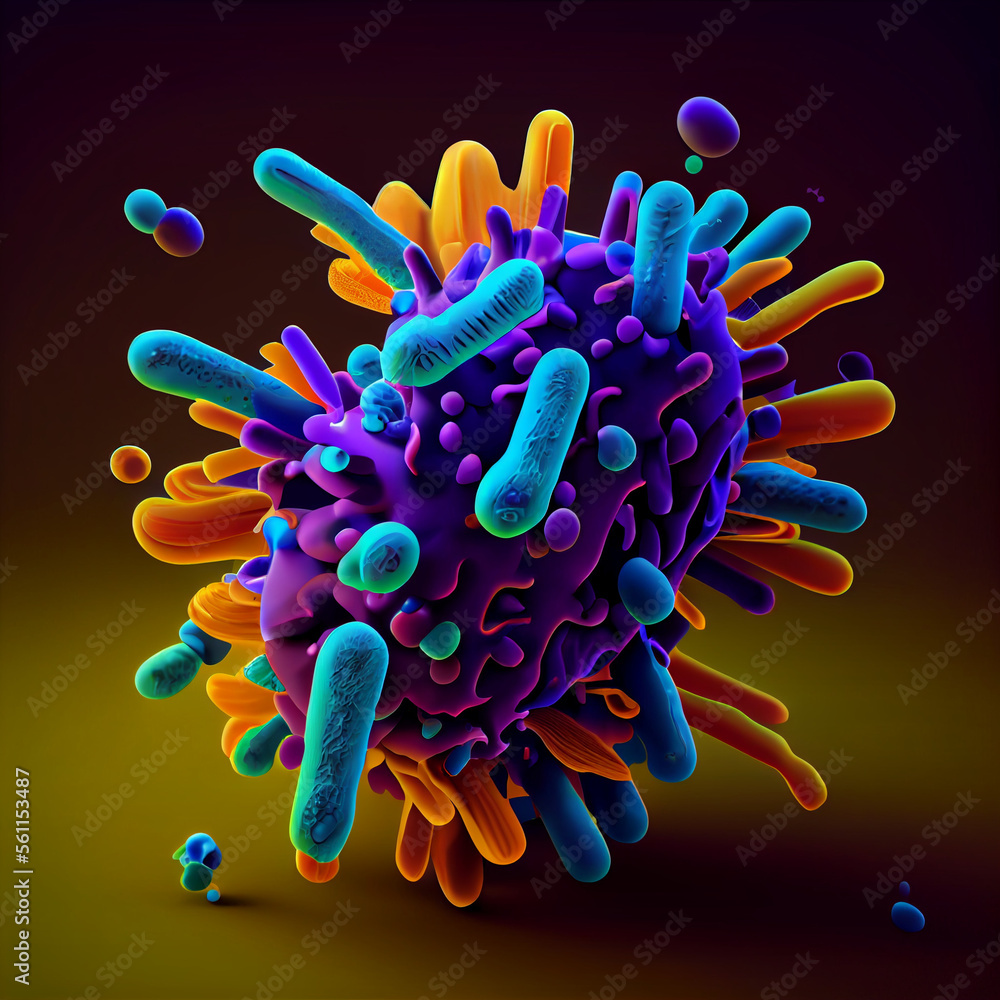 bacterial virus molecules .Generative AI Stock Illustration | Adobe Stock