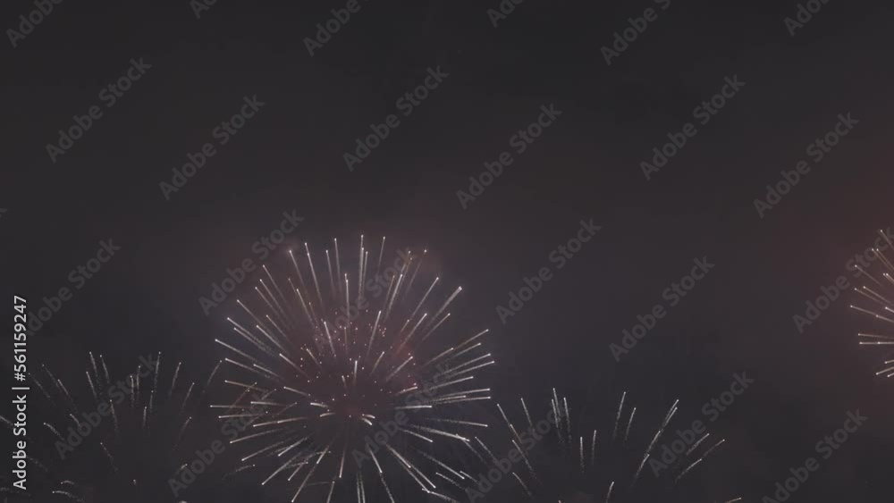 Vidéo Stock Colorful fireworks festival. Beautiful fireworks close-up ...
