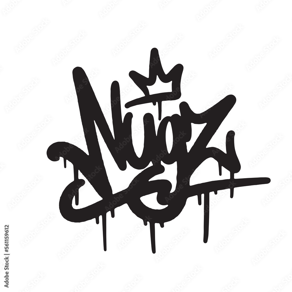 nugs word street art graffiti tagging vector weed Stock Vector | Adobe ...