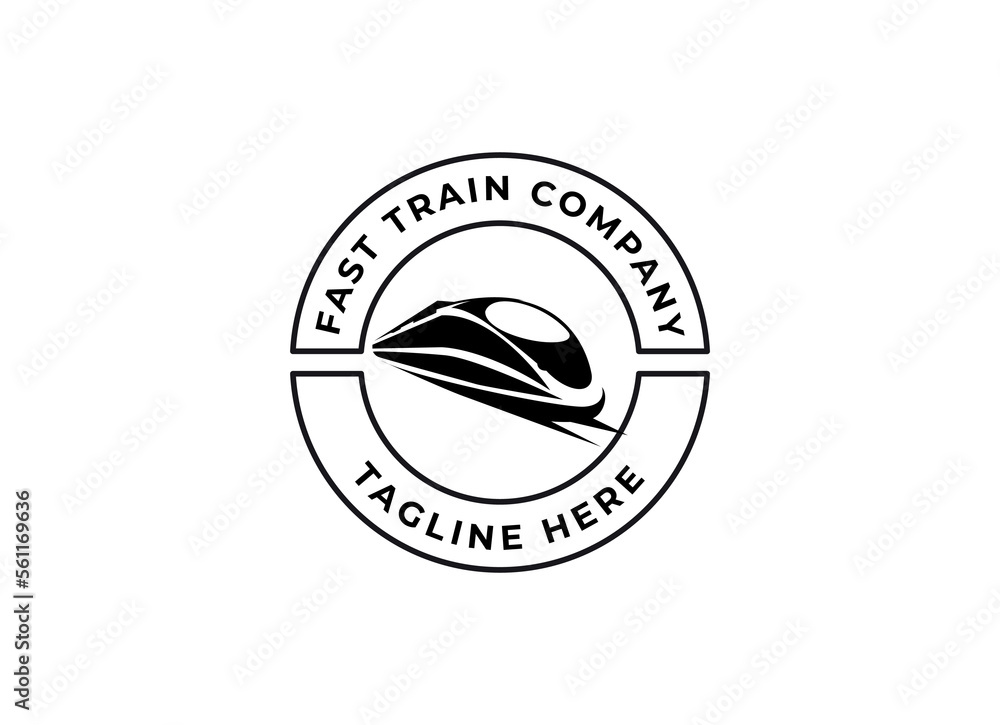 Train logo vector illustration design.fast train logo.High speed train ...