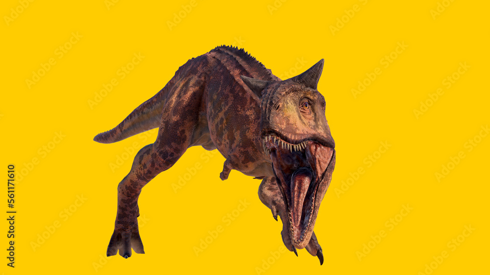 Carnotaurus dinosaur roaring Stock Illustration | Adobe Stock