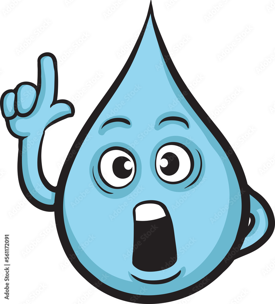 water drop cartoon character worried - PNG image with transparent ...