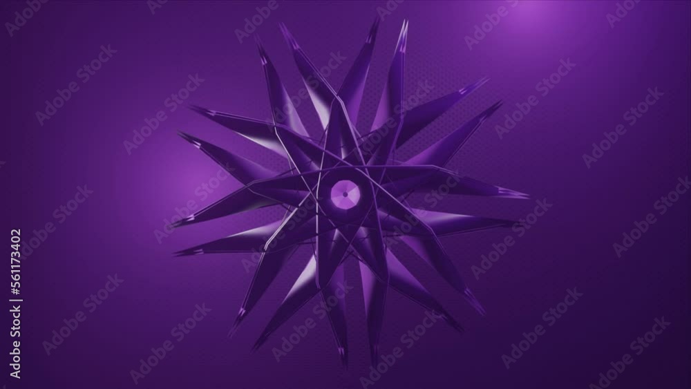 4K video animation of purple color scene where an abstract sci-fi ...