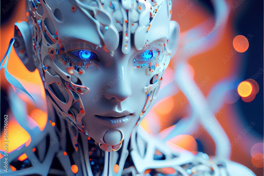 Futuristic AI Android in cinematic lighting, photoreal, realism ...