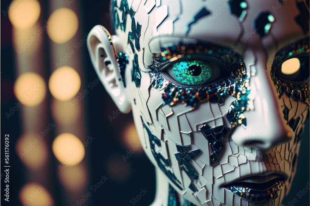 Futuristic AI Android in cinematic lighting, photoreal, realism ...