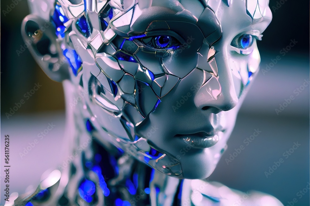 Futuristic AI Android in cinematic lighting, photoreal, realism ...