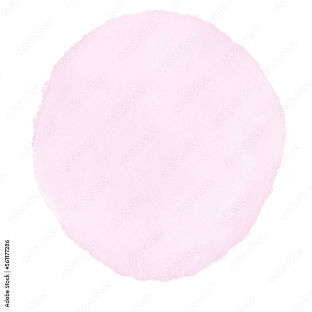 Red Pink Watercolor Circle Decor Stock Illustration | Adobe Stock
