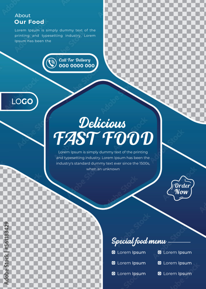 Healthy Food Design Flyer Poster, Food Ordering, Junk Food, Pizza ...