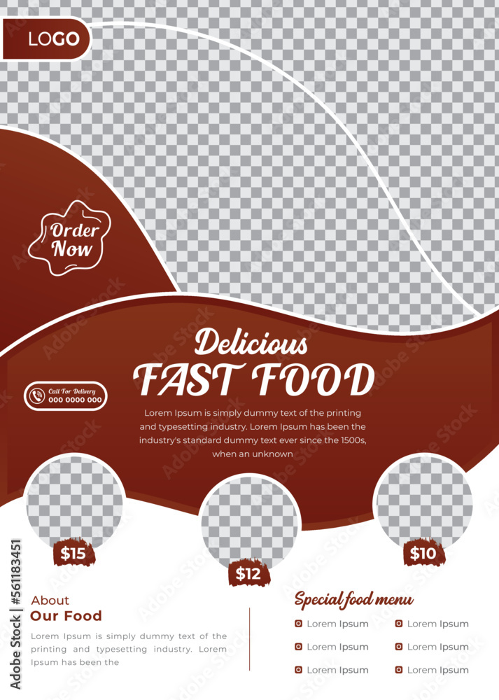 Healthy Food Design Flyer Poster, Food Ordering, Junk Food, Pizza ...