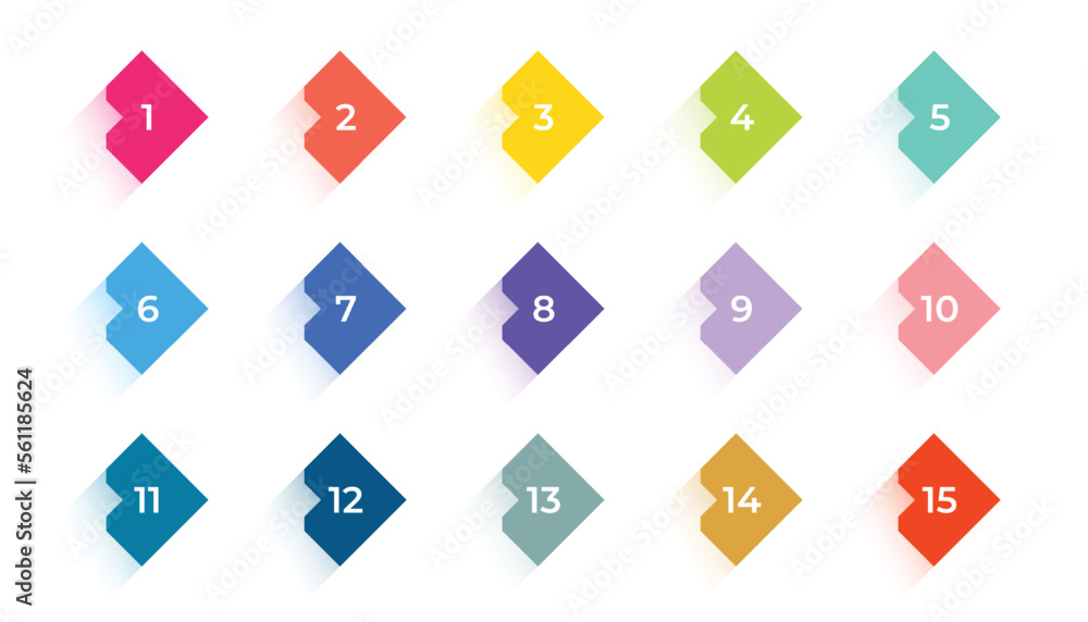 stylish bullet points infographic symbols in pack Stock Vector | Adobe ...