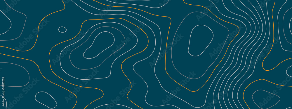 Orange and blue wavy abstract topographic map contour, lines Pattern ...